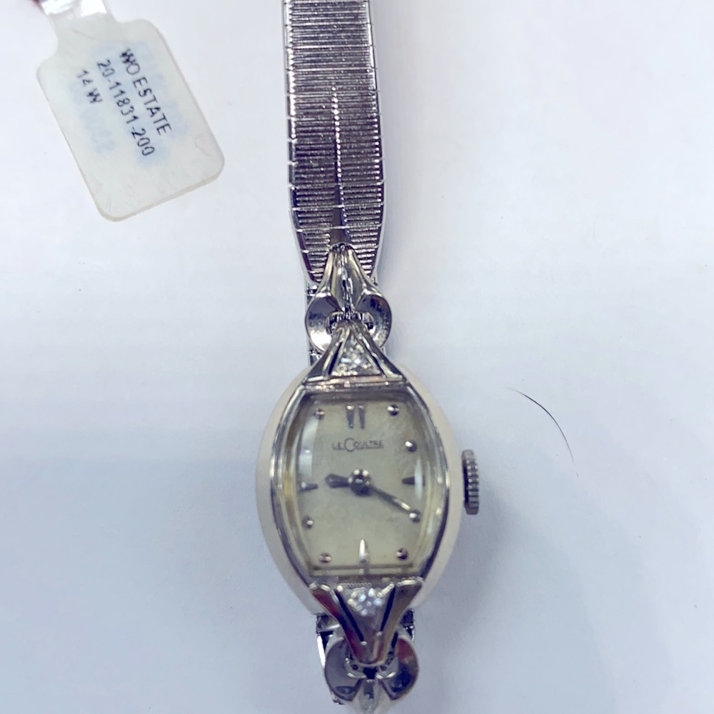 14k Solid White Gold Watch - Gem